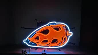 Amazon.co.jp: peanuts tank harley neon sign electric chopper shovel pan ...