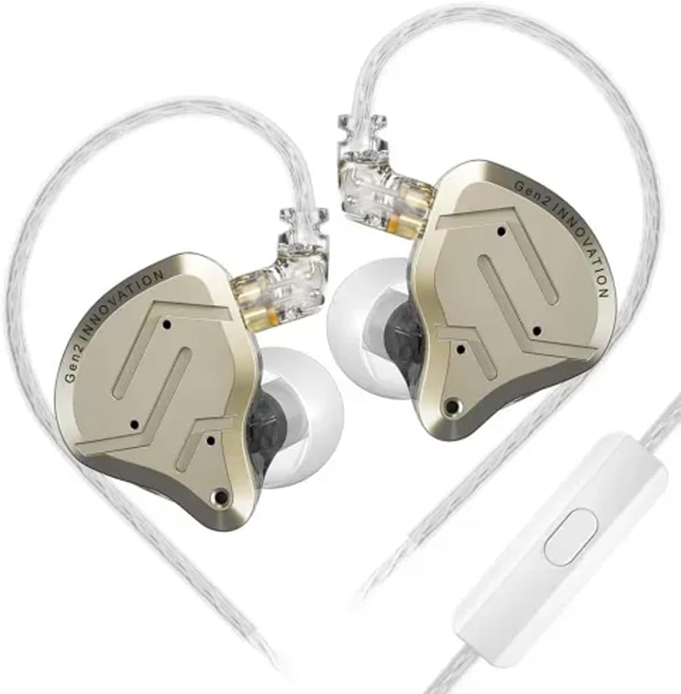 KZ Castor Wired IEM Earphone with Mic, 10mm Dual Magnetic + 8mm Dynamic Driver, Harman Target ...