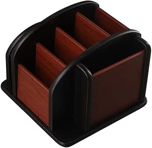 Amazon.com: dohobby Large Black Revolving Wood Spinning 6 Compartments ...