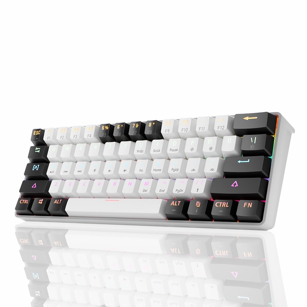 Amazon.com: houssa MK61 Wired 60% Mechanical Gaming Keyboard Multicolor ...