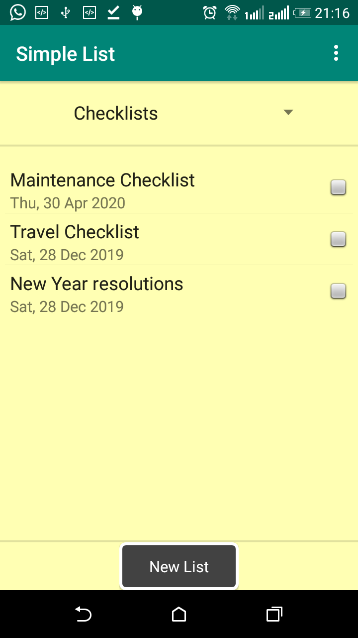 Simple List - App on Amazon Appstore