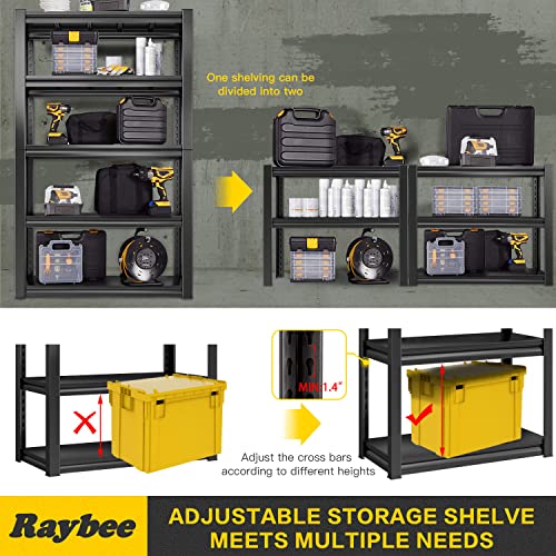 Raybee 72''H Garage Shelving Heavy Duty Garage Storage Shelves Load ...