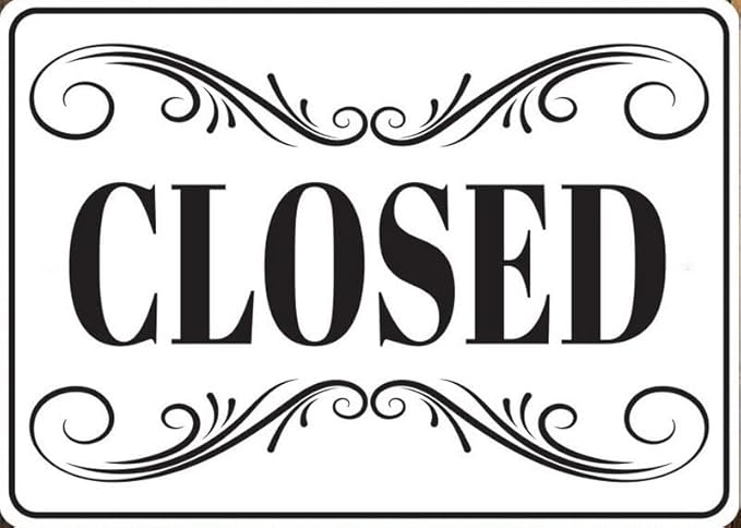Amazon.com : Closed Sign, Simple Closed Sign, Closed Shop Sign, Closed ...