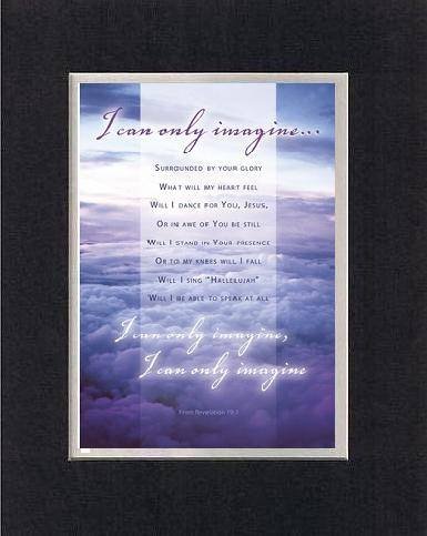I can only Imagine 8 x 10 Inches Biblical/Religious Verses Set in ...