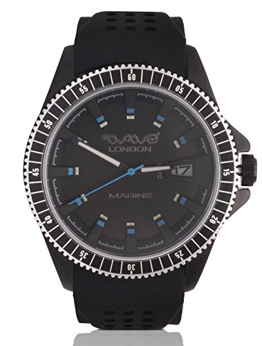 WAVE LONDON Black Dial Analogue Watch for Unisex (MARINE-WL-MAR-BK ...
