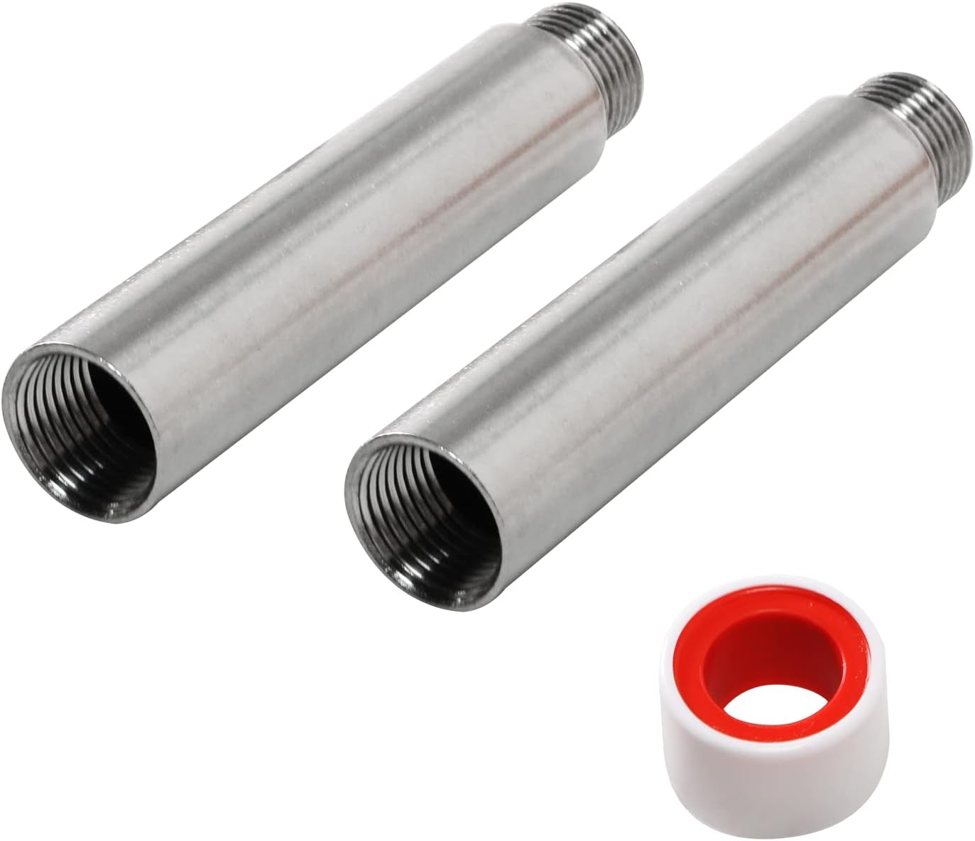 Amazon.com: Aopin 2Pcs Shower Head Extension Pipes 304 Stainless Steel ...