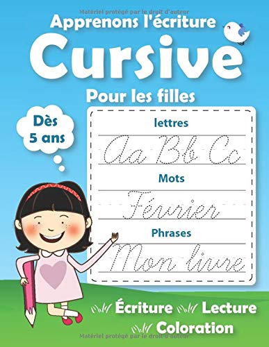Buy Apprenons l'écriture Cursive Pour les filles: Apprendre à écrire ...