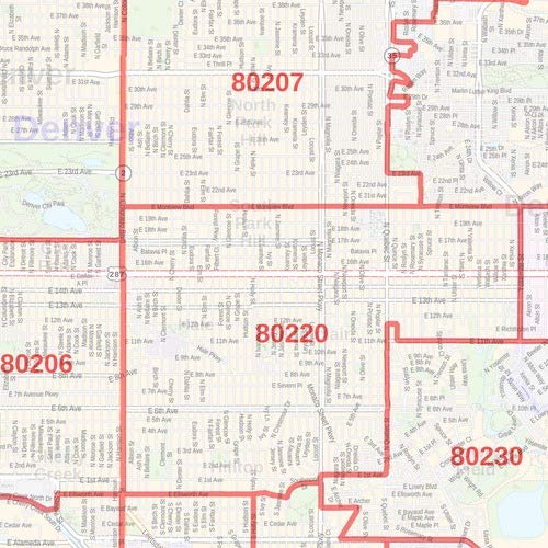 Colorado Map With Zip Codes Colorado Zip Code Map With Counties