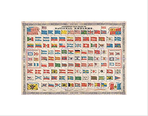 Wee Blue Coo 1864 Johnson Chart The Flags And National Emblems The ...