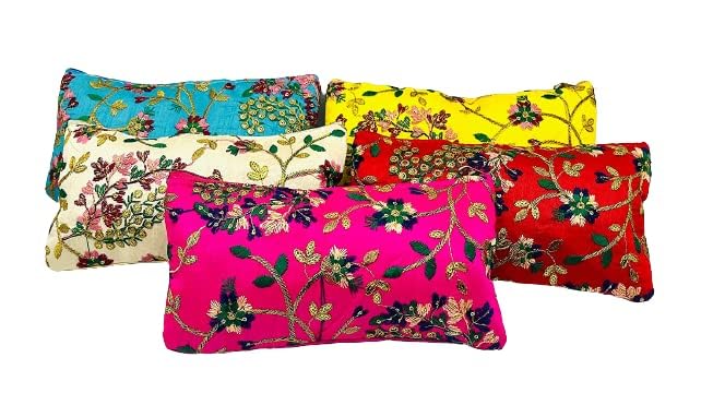 Buy Ankit Traders Traditional Vintage Embroidered Purse for Women with Zipper, Potli Pouches for ...