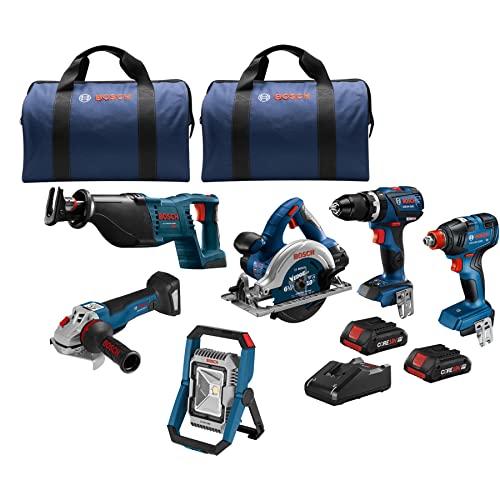 Buy Bosch GXL18V-601B25 18V 6-Tool Combo Kit with 2-in-1 Bit/Socket ...