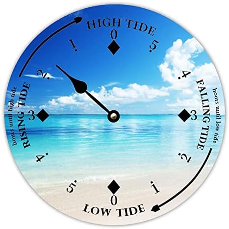 Amazon.com: Cheyan Beach Time Ocean Crab Farmhouse Wood Tidal Clock ...