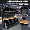 Amazon.com: CHETTO C 72 Inch Tool Box Rolling Tool Chest 3 Upper ...