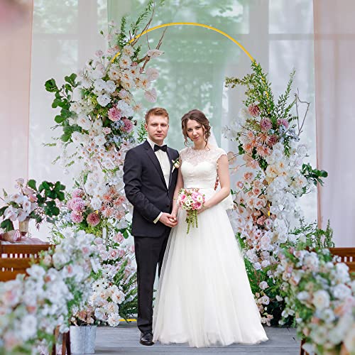 Snapklik.com : 8x4.6FT Metal Gold Wedding Arch Backdrop Stand Balloon ...