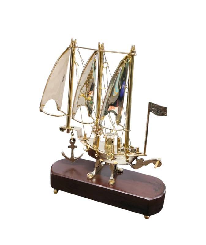 ACE ARTIFACTS Brass Metal Sailboat Ship Model Showpiece for Home, Gold ...