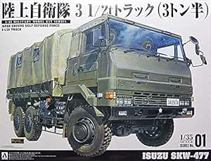 Amazon.co.jp: アオシマ AOS35-01 1/35 自衛隊 3 1/2tトラック SKW-477 73式大型トラック : おもちゃ