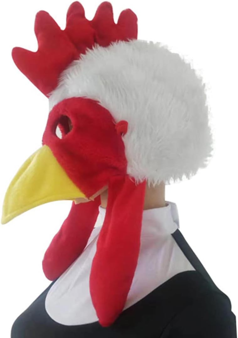 Amazon.com: BEESUM 2023 Cute Chicken Head Mask Plush Rooster Cosplay ...