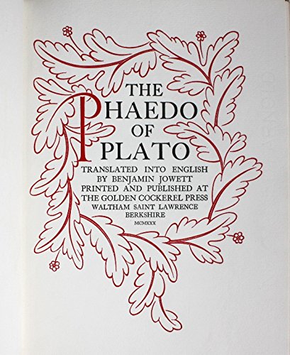 The Phaedo of Plato: Plato: Amazon.com: Books