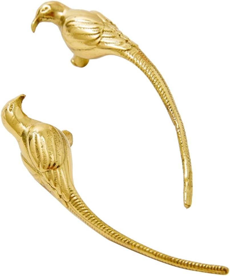 Cabinet Knobs and Pulls Bird Door Pulls Brass Vintage Handles Single Hole Drawer Knobs Dresser ...