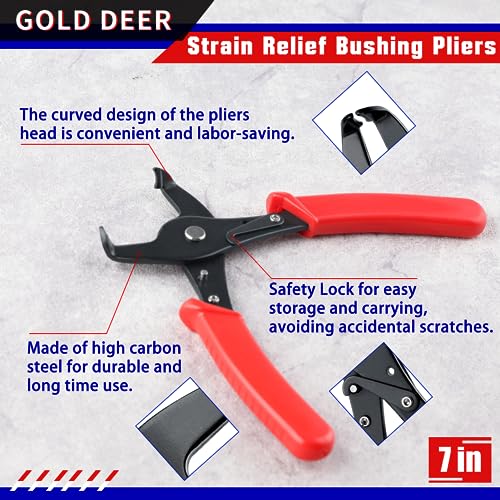 GOLD DEER Strain Relief Bushing Pliers Strain Relief Bushing Wire ...