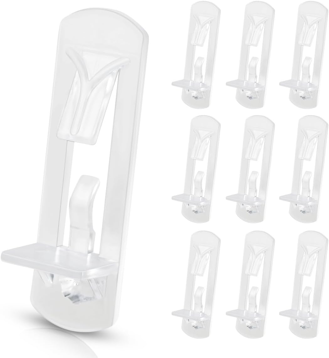 Amazon.com: 10 Pcs Clear Plastic Locking Shelf Support Pins - Cabinet ...