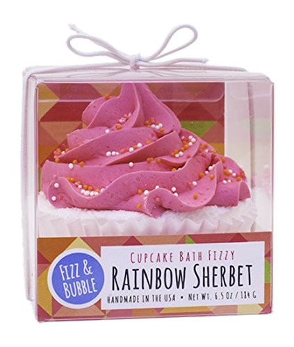 Amazon.com : Fizz & Bubble Bath Fizzy Bomb Cupcake Rainbow Sherbet 6.5 ...