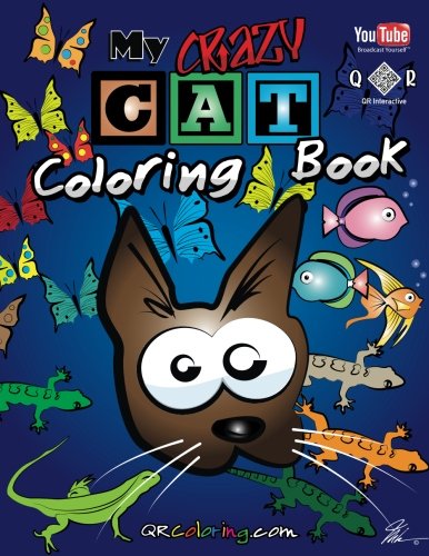 Amazon.com: My Crazy Cat Coloring Book (QR Coloring Books ...