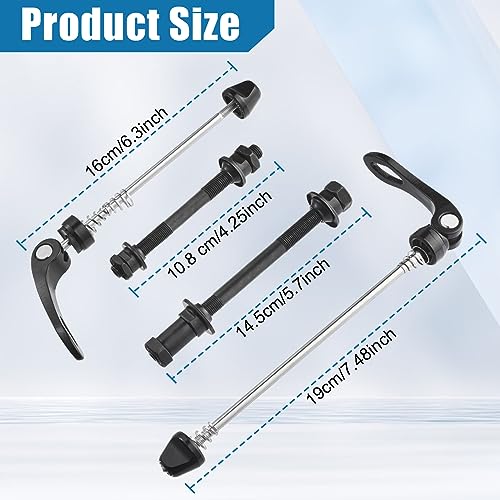 Snapklik.com : Quick Release Bike Axle Skewer Wheel Hub, 1 Pair Front ...