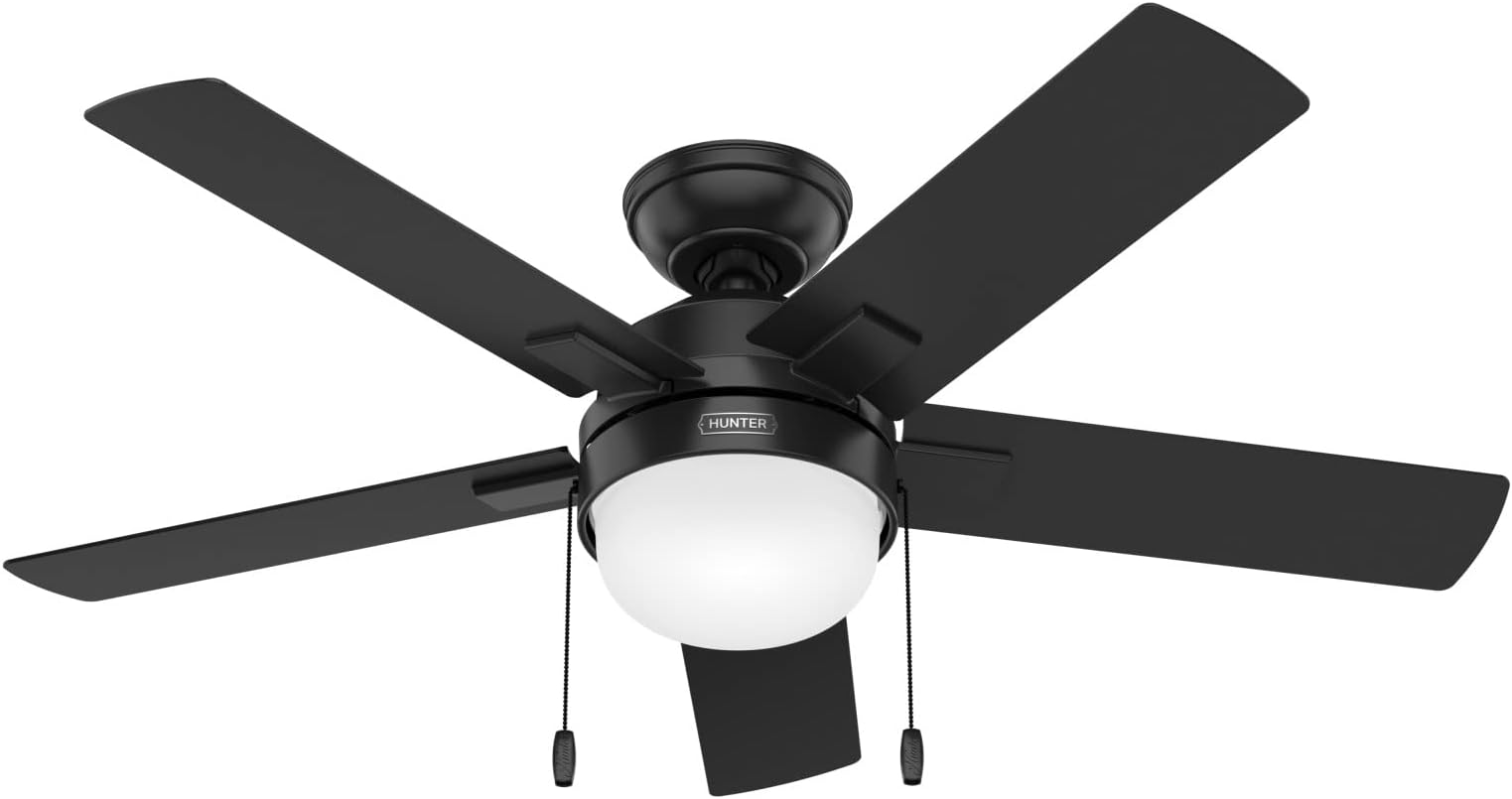 Amazon.com: Hunter Fan 54 inch Contemporary Matte Black Indoor Ceiling ...