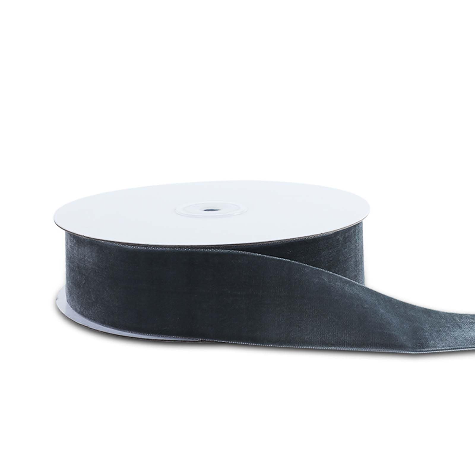 Amazon.com: 15 Yards Velvet Ribbon 1-1/2 Inch Single Face Grey Velvet ...