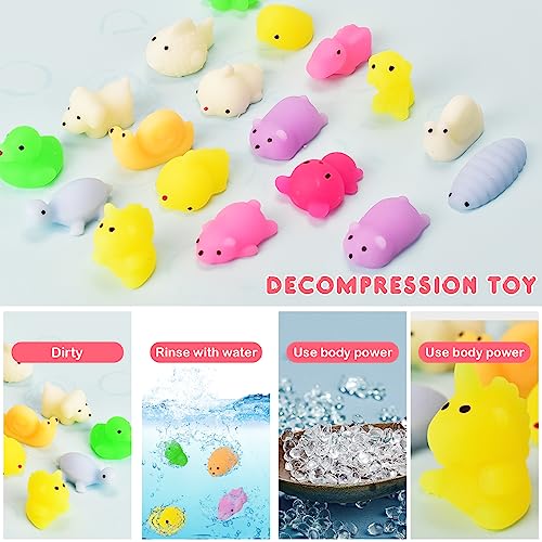Mini Animal Squishy Pack – 50 Pieces Soft Fidget Toys Stress, Kids ...