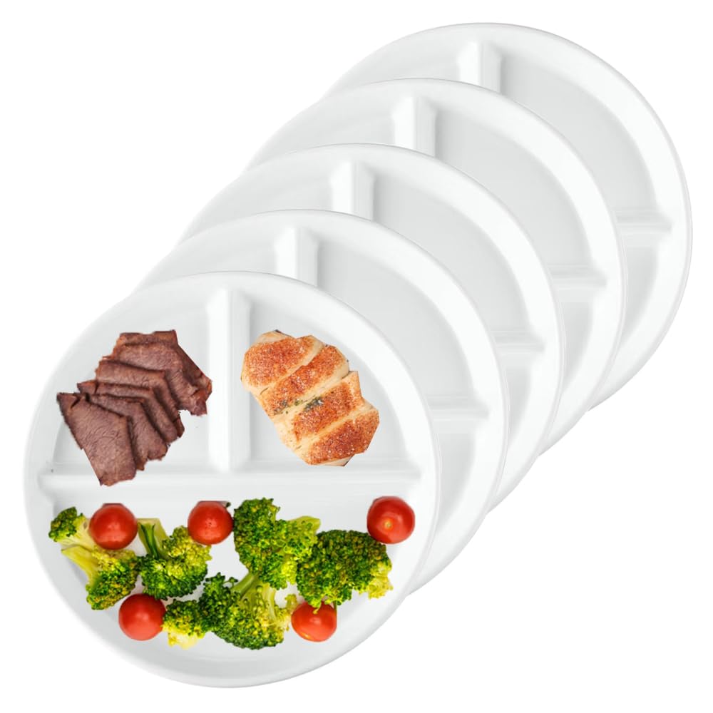 Amazon.com | LRUUIDDE (5 Pack) Portion Control Plate for Balanced ...