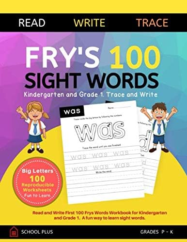 Fry's 100 Sight Words Kindergarten: Trace and Write Frys First 100 High ...