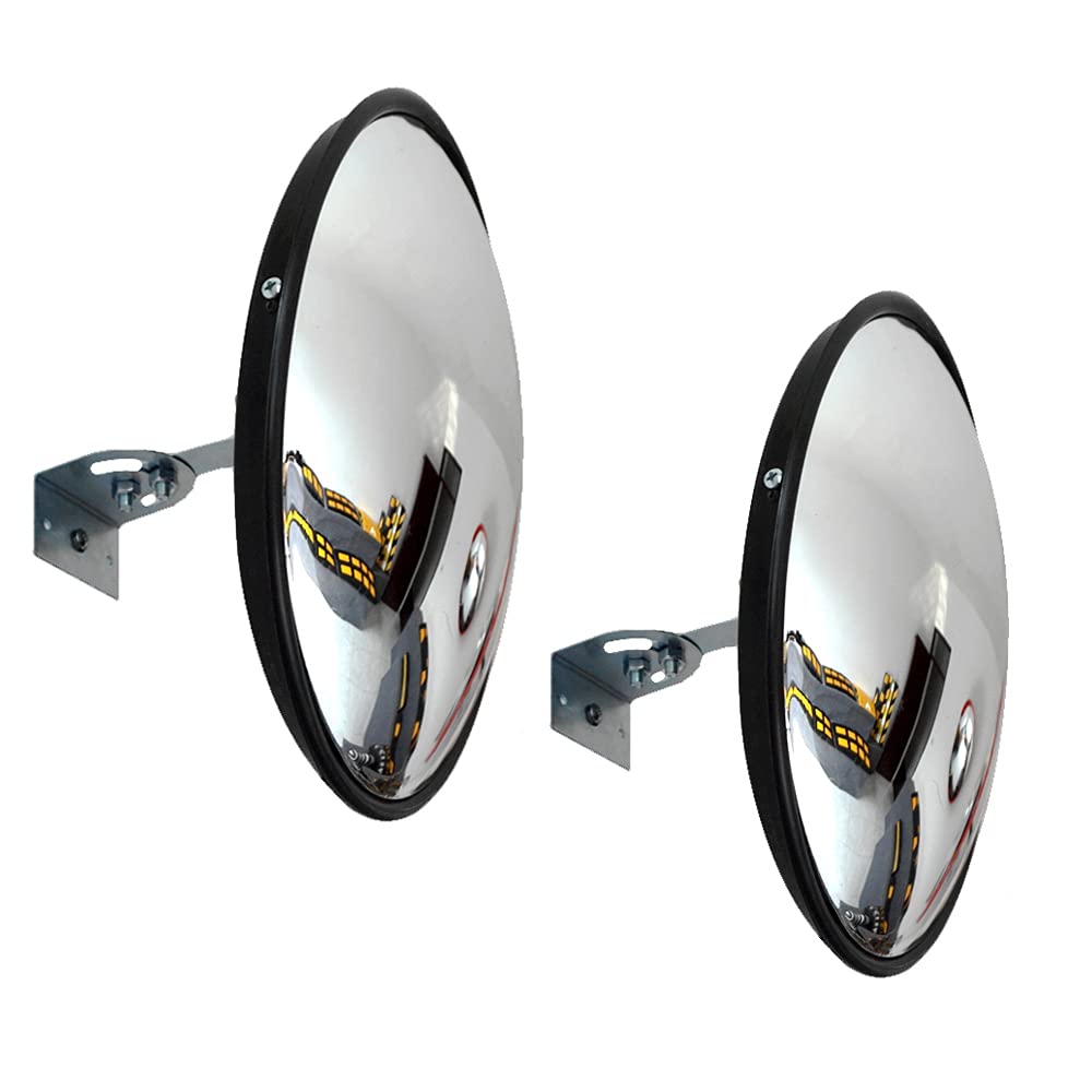 LH-GUARD 18" Convex Mirror, 2 Pack Security Mirror for Garage ...