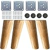 Amazon.com: KITEVICH 4PACK Solid Wood Furniture Legs 6 Inch Sofa Legs ...