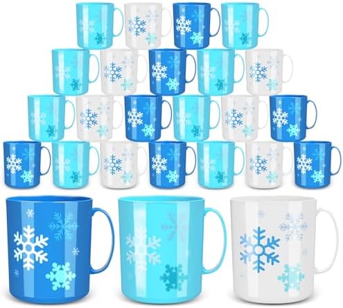Amazon.com: Fun Express Set of 12 Pieces Plastic Winter Mugs, Holds 6 ...