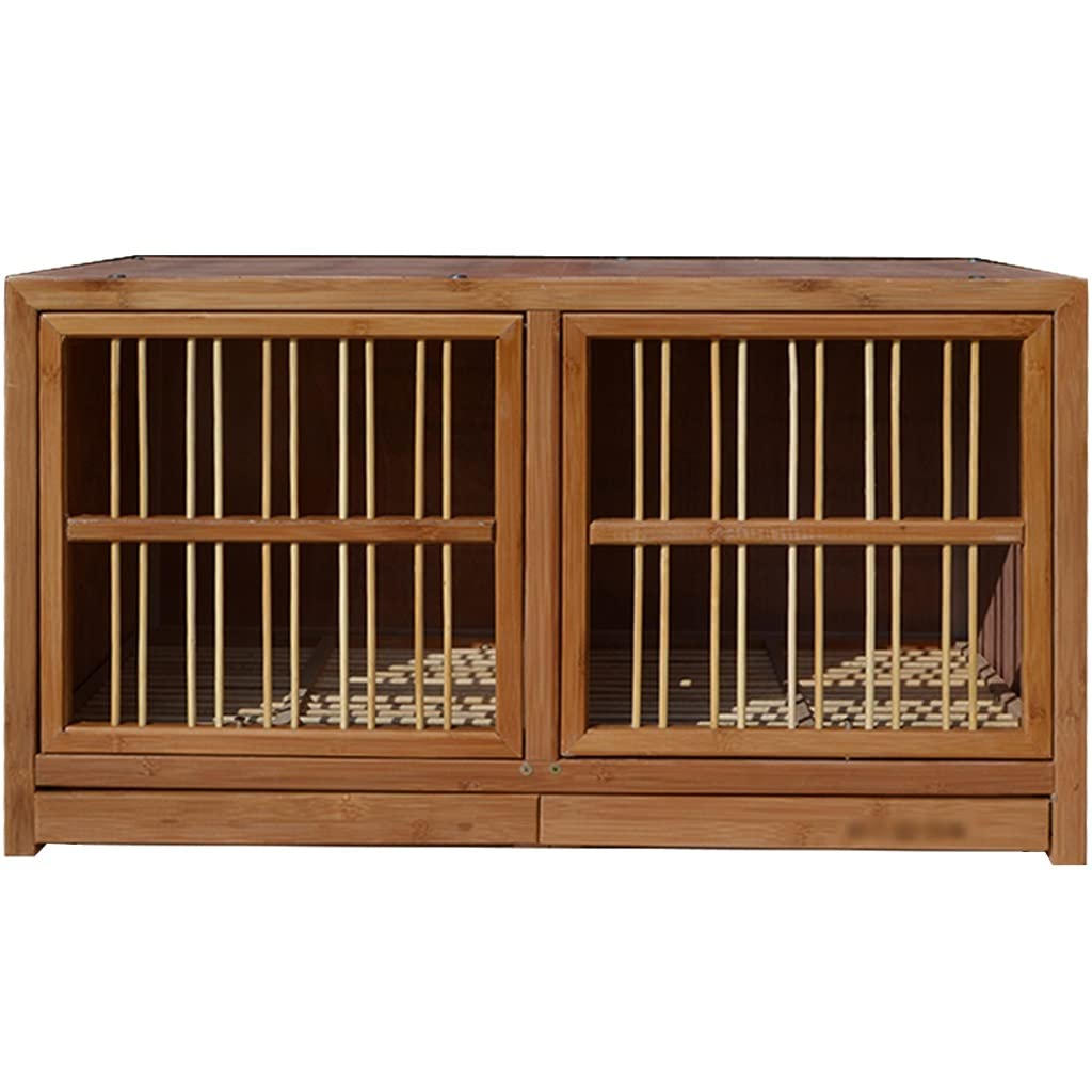 Buy Bird Cage Bamboo Sturdy Pigeon Cage, Pull-out Manure Tray Bird ...