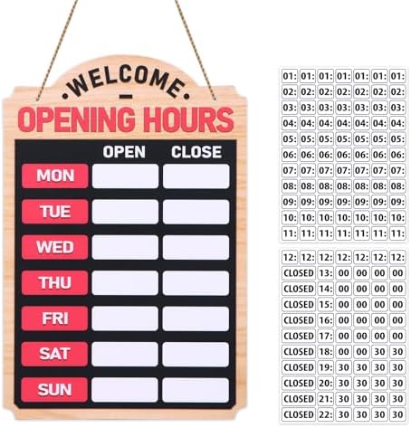 Amazon.com : PETCEE Business Hours Sign - 12.9"x 8.6" Open Close Sign ...