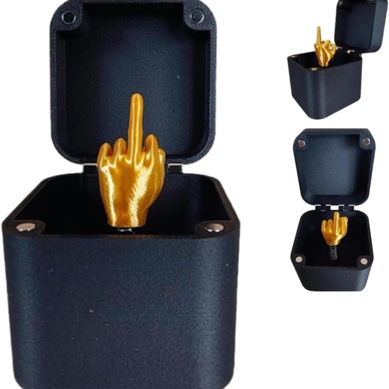 Middle Finger Gift Box Pop Up Middle-Finger Box,Golden Middle-Finger ...