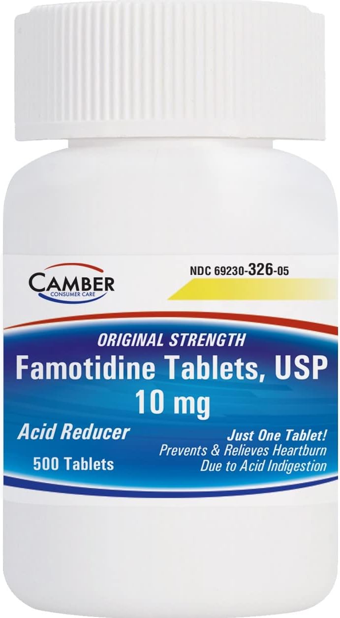 Amazon.com: Camber Consumer Care Famotidine 10 Mg Tablets, Acid Relief ...