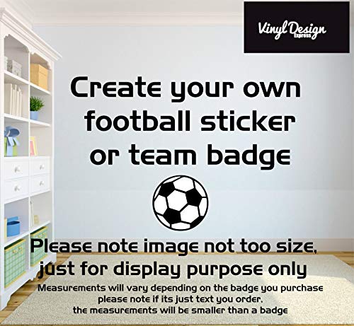 Create your own football wall vinyl sticker/Club badge sticker : Amazon ...