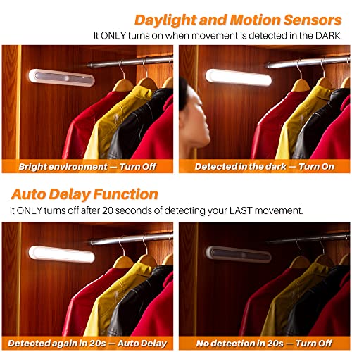 Snapklik.com : STAR-SPANGLED 11 Inch Motion Sensor Lights Indoor, Stick ...