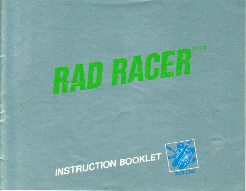 Rad Racer Instruction Booklet / Manual (NES Manual Only) (Nintendo NES ...