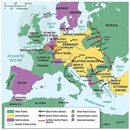 World War 2 Map Of Europe Battles