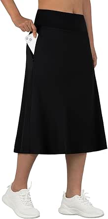 Amazon.com: ANIVIVO Women's Midi Length Skorts Skirts with Pockets ...
