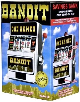 One Armed Bandit Slot Machine Bank : Amazon.co.uk: Home & Kitchen