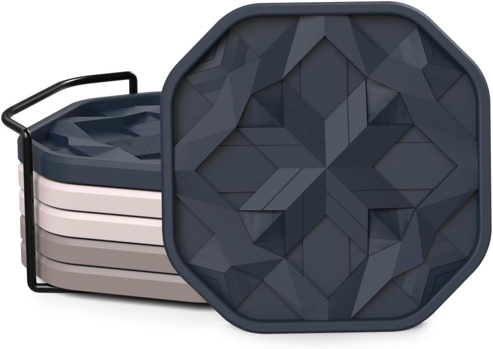 Amazon.com: UMIRRO Silicone Cup Coasters for Drinks with Tailored ...