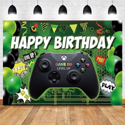 Amazon.com : Blulu Video Game Party Decoration Video Gaming Photo Door ...