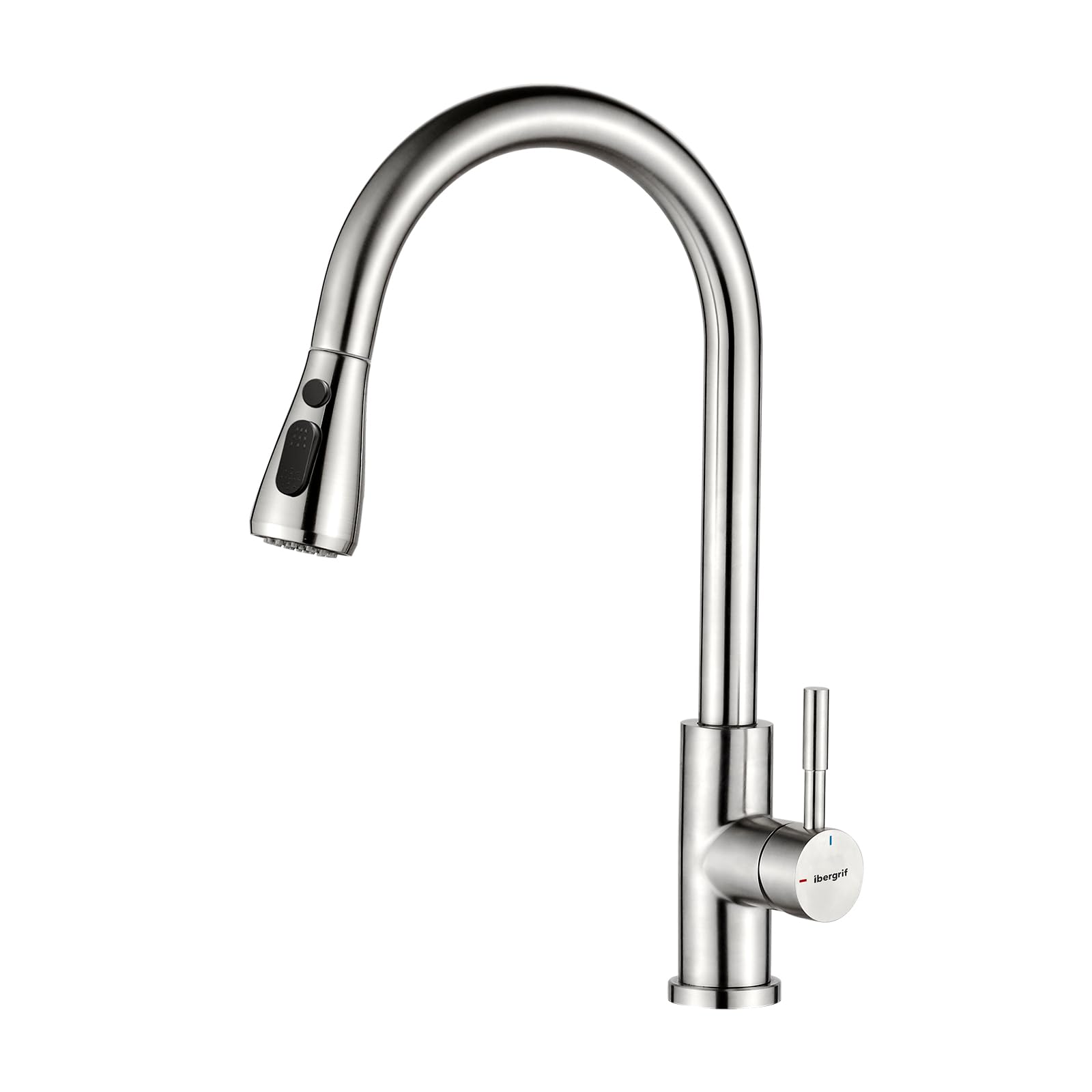 Ibergrifm22137 Kitchen Sink Taps Mixer With Pull Out Spray High ...