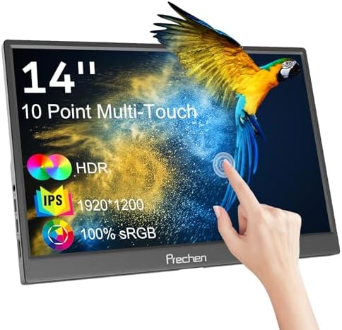 Portable Monitor Touchscreen, HDR, 400cd/m², 14 Inch IPS 1920x1200 ...
